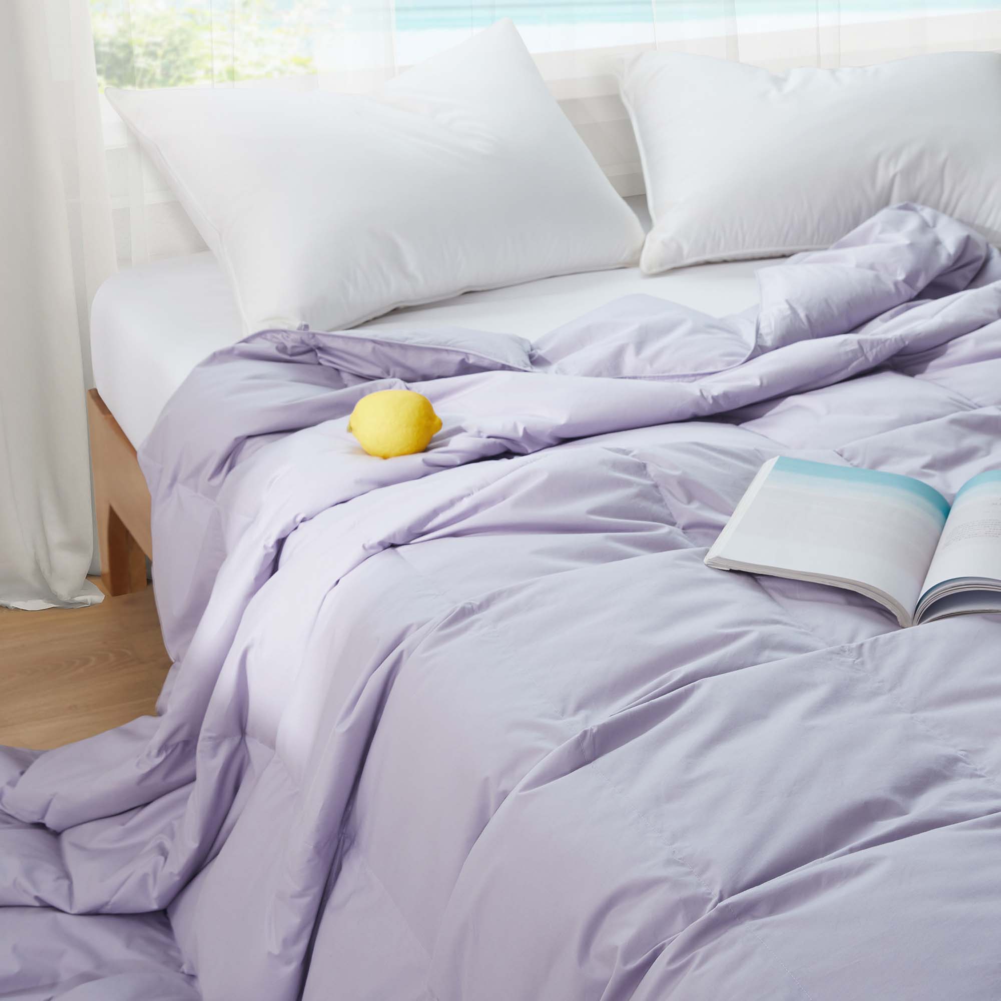 Lightweight Organic Cotton Feather Down Comforter – Puredown