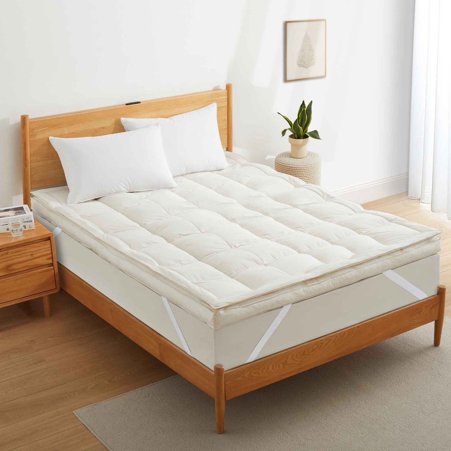 Organic Cotton Goose Feather Bed Mattress Topper – Puredown