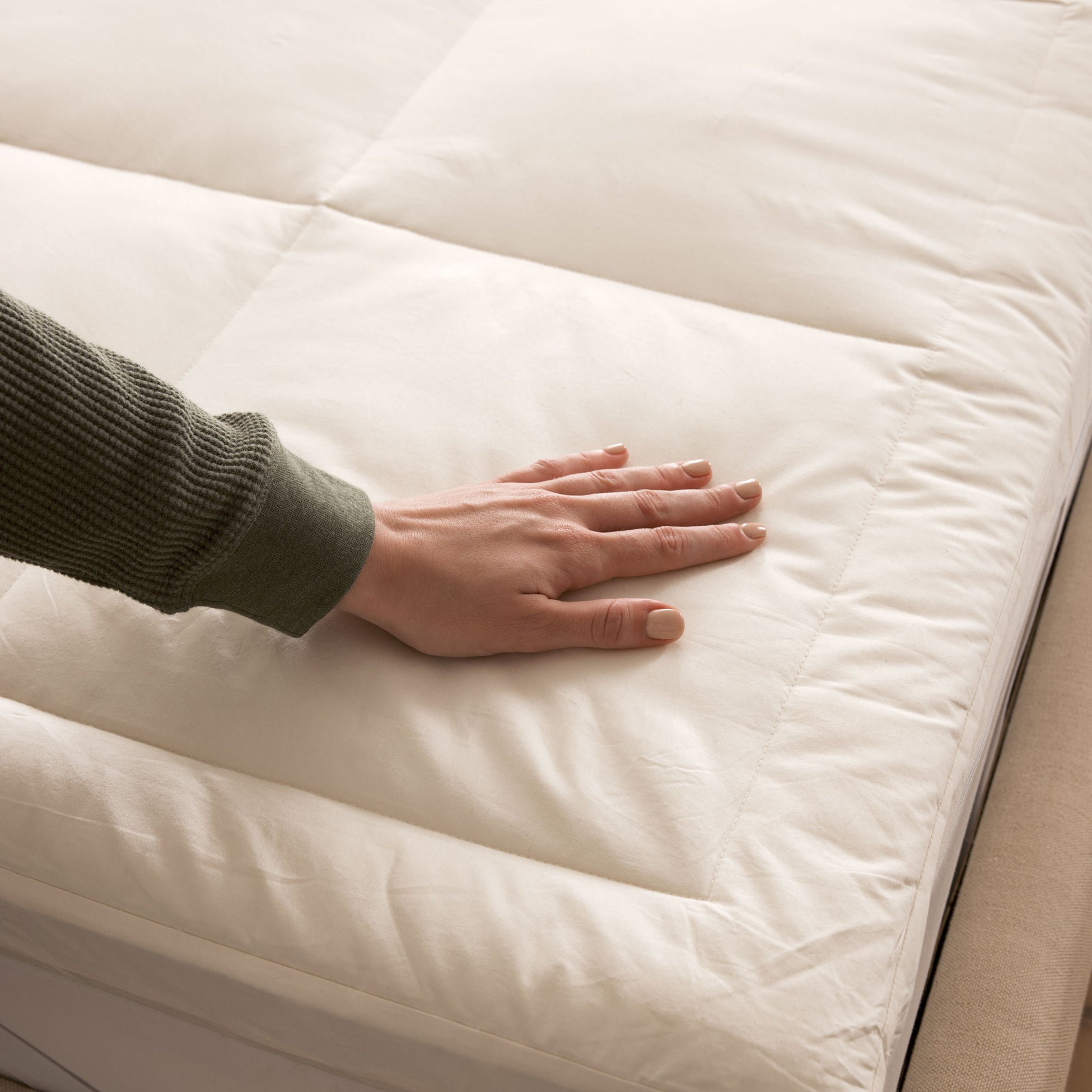 Organic Cotton Down Feather Memory Foam Mattress Topper – Puredown